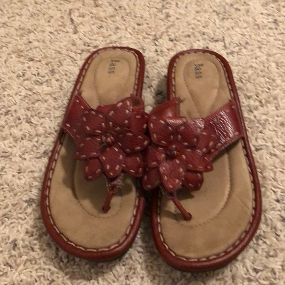 Shoes | Bass Co Dark Red Sandals | Poshmark